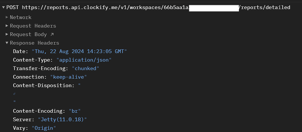 API Detailed Report - Content-Disposition Header Issue - Developers & API - Clockify Community Forum