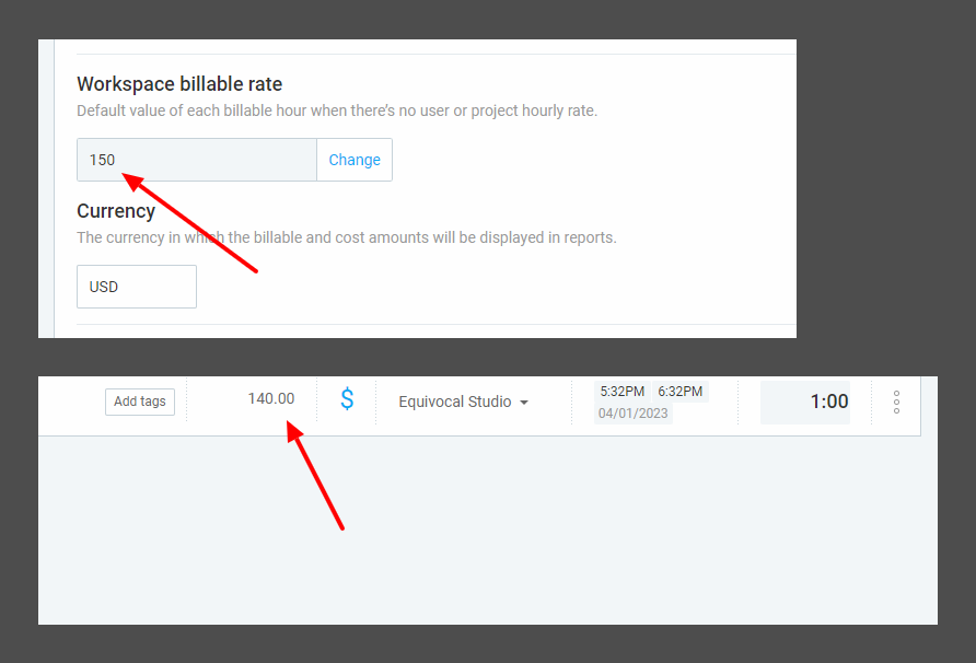 Default Billable Rate Not Updating For Tasks Without Projects